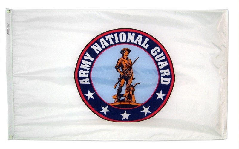 Buy 3 x 5' Colonial Nyl-Glo National Guard Fringed Flag | Flag Store USA